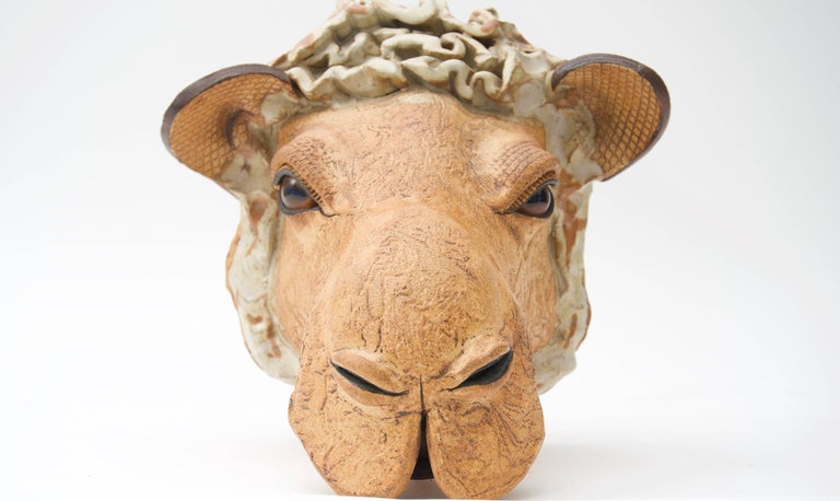 Artisan Earthenware Wall-Mount Camel Head at 1stDibs
