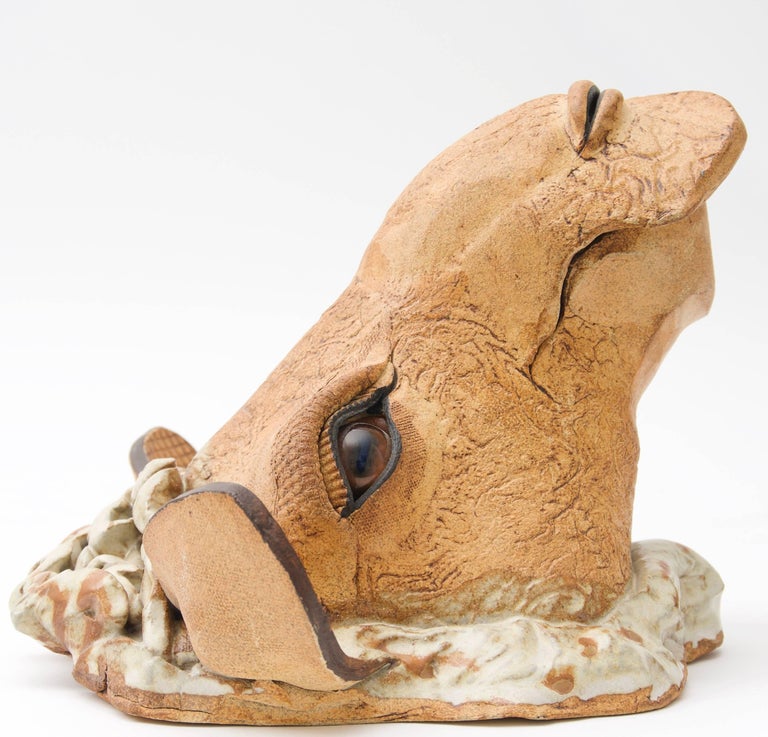 Artisan Earthenware Wall-Mount Camel Head at 1stDibs