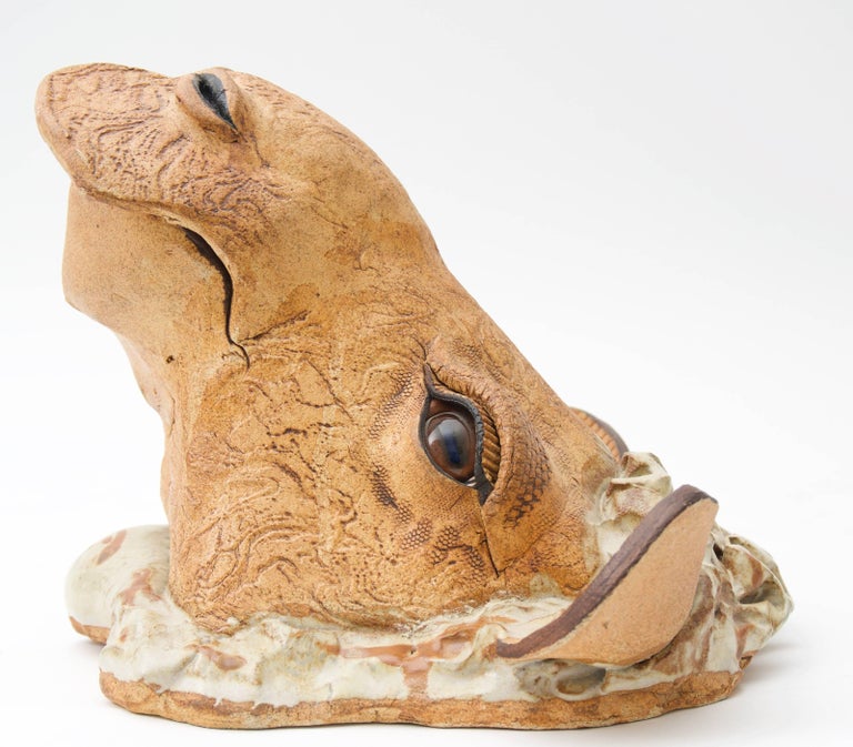 Artisan Earthenware Wall-Mount Camel Head at 1stDibs