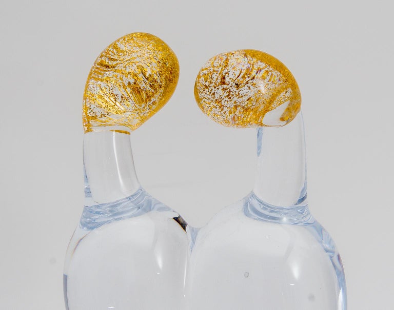 Artisan Glass Sculpture of Two "Embracing Figures" by Isaac For Sale at ...