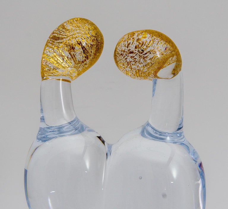 Artisan Glass Sculpture of Two "Embracing Figures" by Isaac For Sale at ...