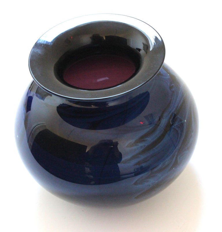 Artisan Glass Vase by Jimpson For Sale at 1stDibs