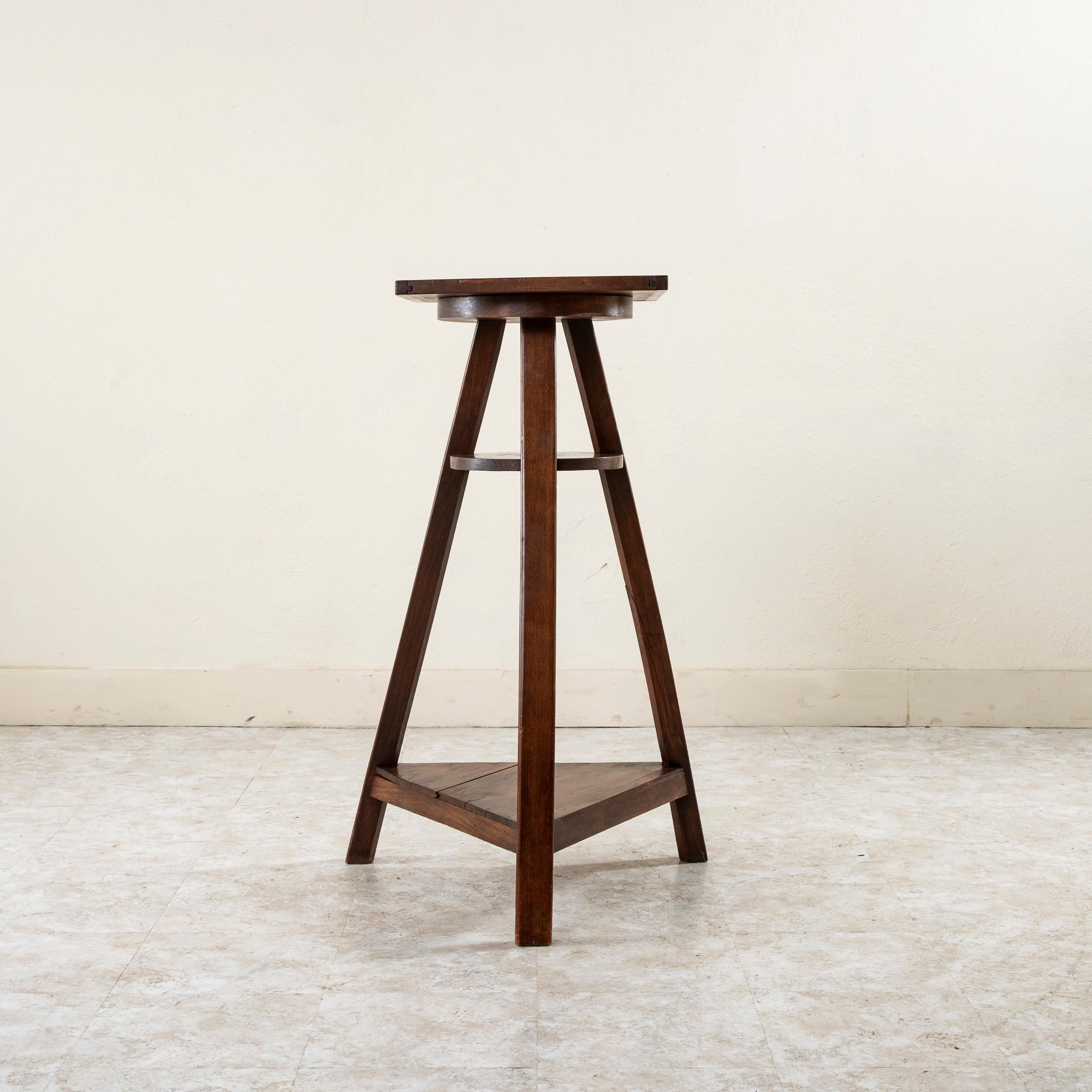 Artisan-Made Oak French Sculptor's Stand With Rotating Platform, circa ...