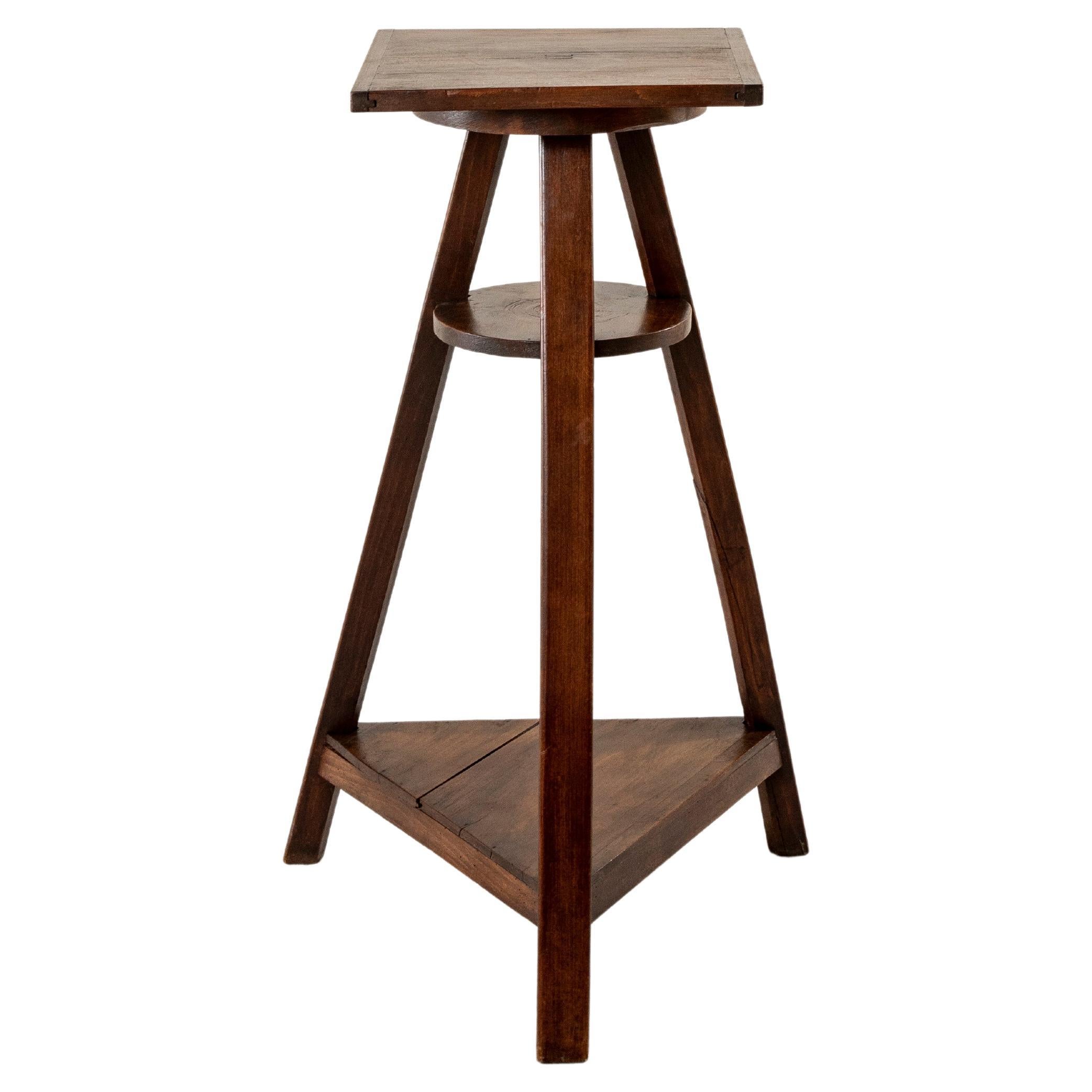 Artisan-Made Oak French Sculptor's Stand With Rotating Platform, circa ...