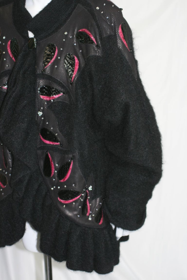 Artisan Mohair and Snakeskin Sweater Jacket, U.K. For Sale at 1stDibs ...