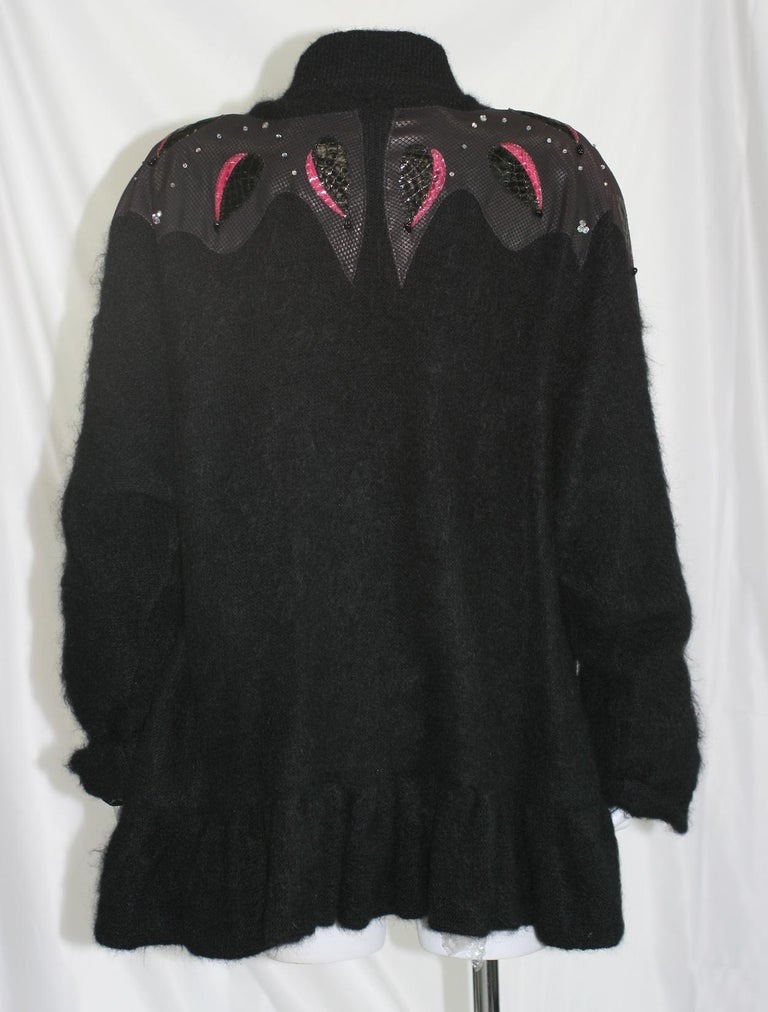 Artisan Mohair and Snakeskin Sweater Jacket, U.K. For Sale at 1stDibs ...