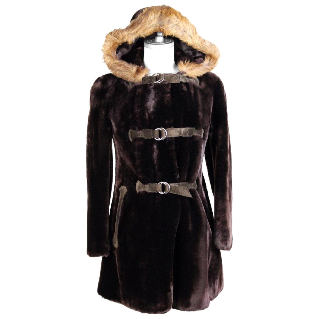 Vintage 1920's Silk Opera Coat with Monkey Fur Trim at 1stDibs