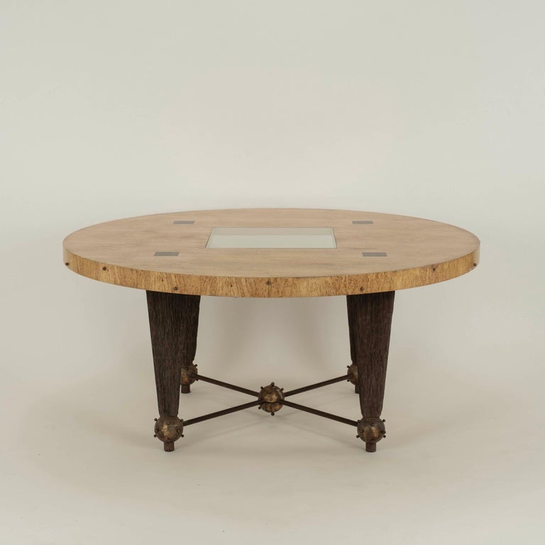 French Artisanal Brutalist Dining Table For Sale at 1stDibs