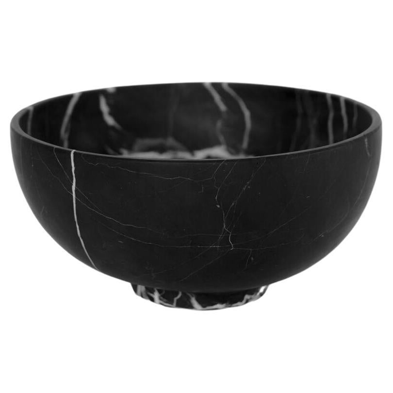 Grande Bowl in Black Marble, In Stock at 1stDibs