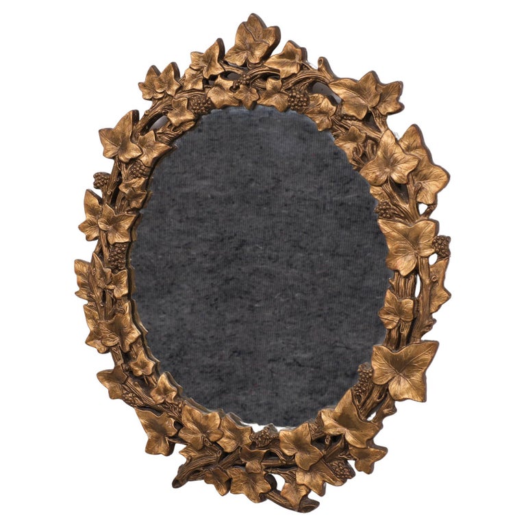 Artisona Grape Leafs Wall Mirror 1970s England For Sale at 1stDibs