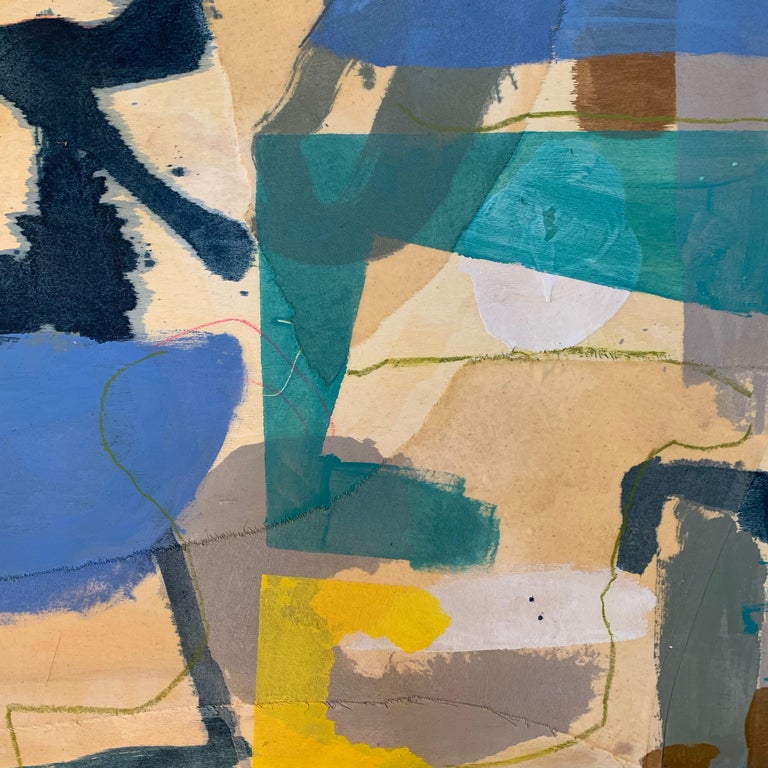 Artist Kico Mion Blue and Turquoise Abstract Painting, Italy ...