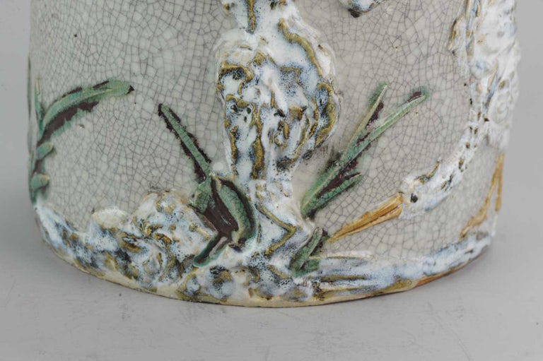 Artist Liang Ju Cheng Chinese Porcelain ProC Bitong Brushpot Water ...