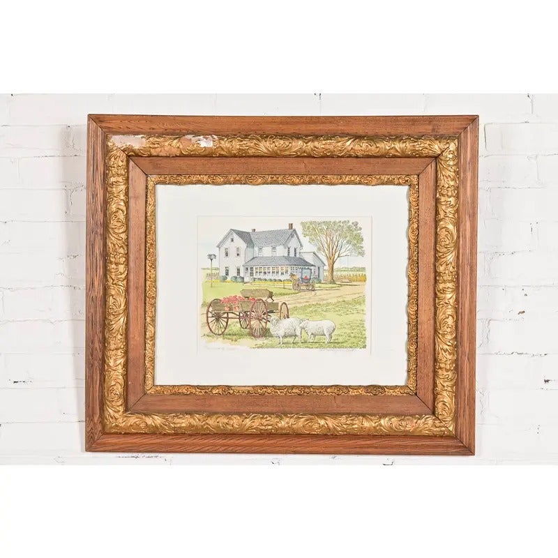 Artist Signed "Country Living" Hand Painted Framed Print by Jack ...