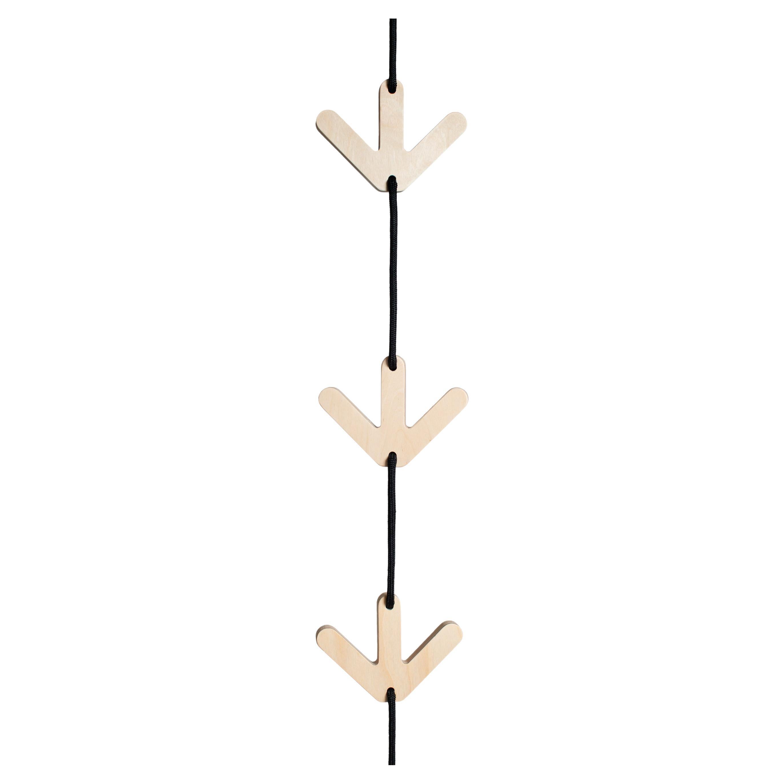 Artistic ceiling rope offcut coat and hat hanger and rack 'Anchor' (3x ...