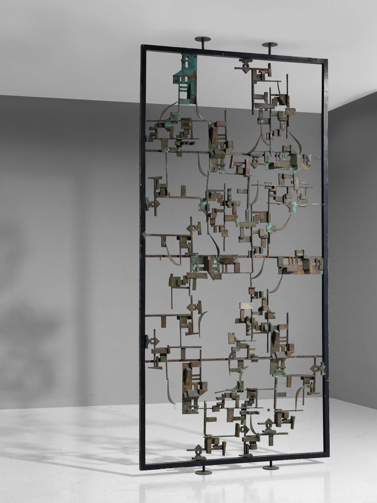 Artistic Hand-Crafted Room Divider in Bronze For Sale at 1stDibs ...