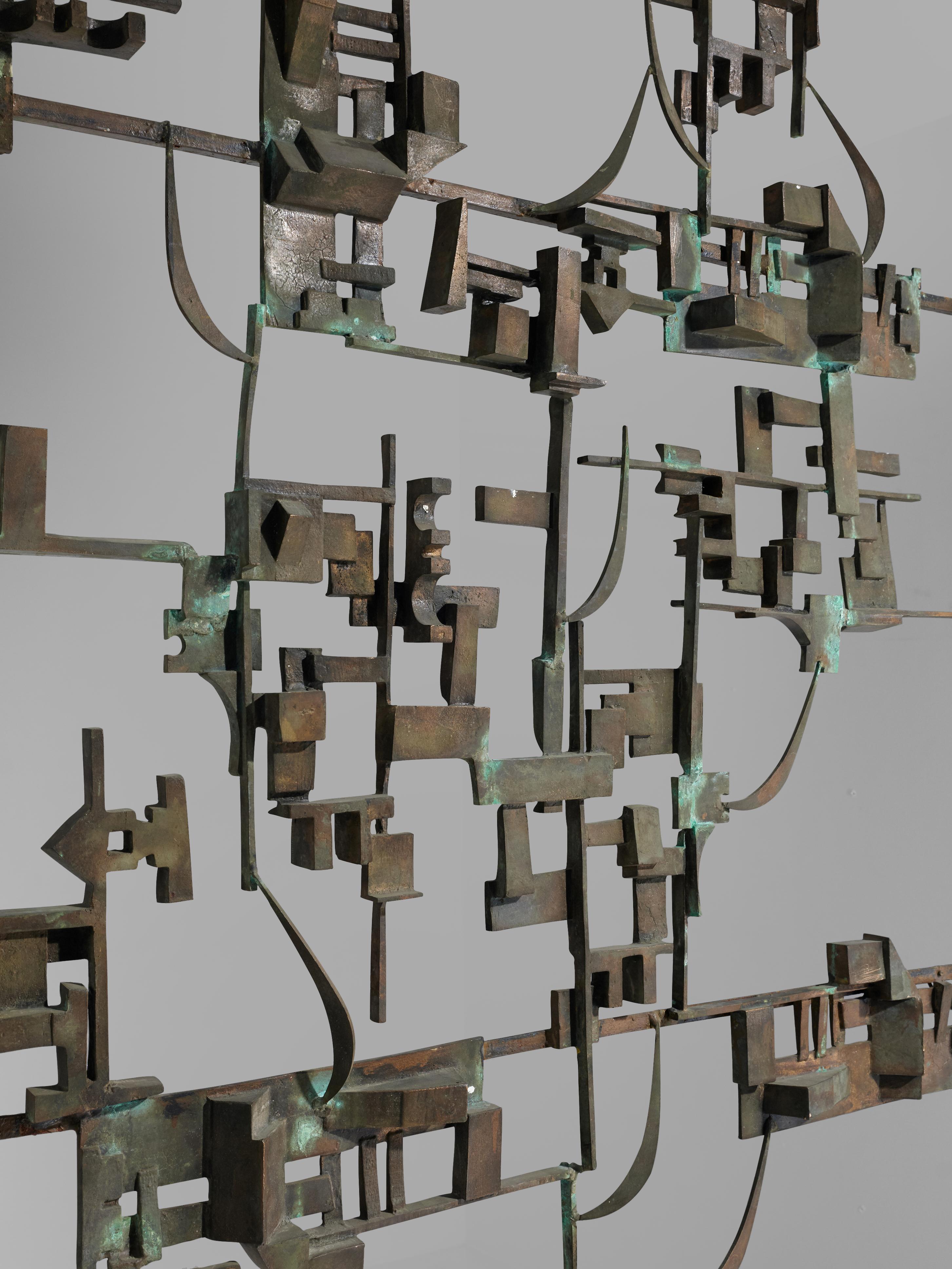 Artistic Hand-Crafted Room Divider in Bronze For Sale at 1stDibs ...