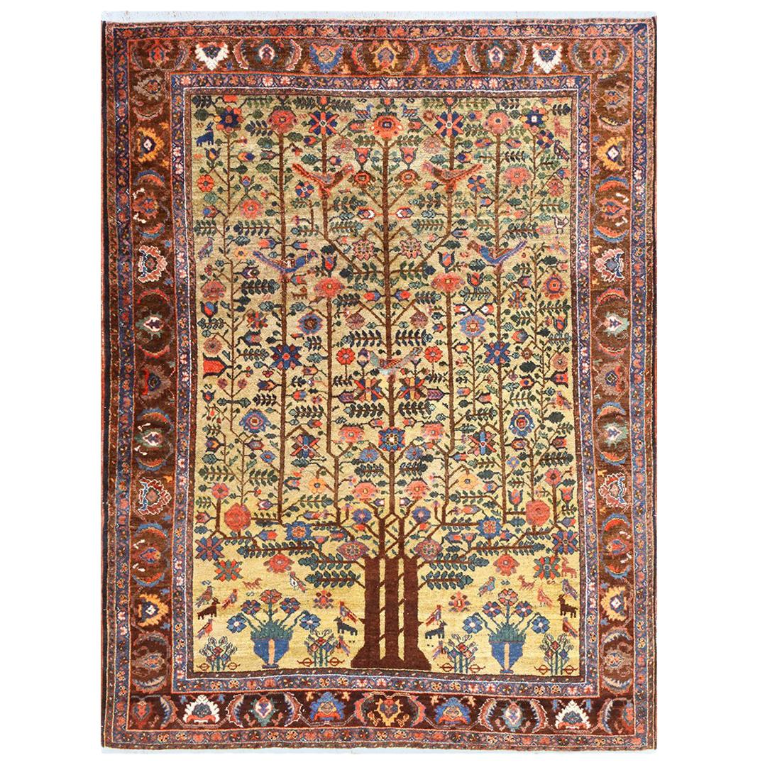 Antique Persian Esfahan Carpet, Vase and Tree of Life Design For Sale ...