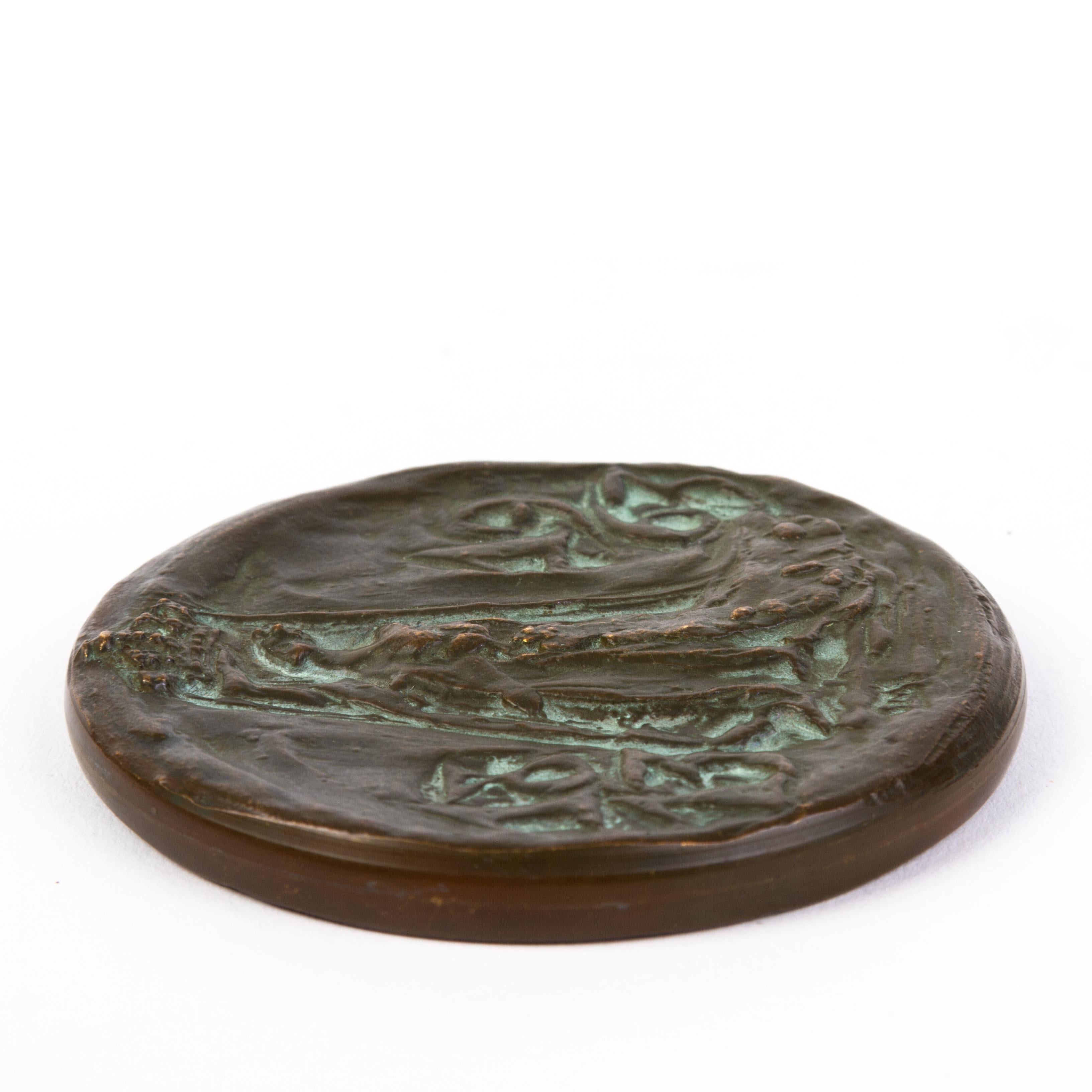 Artist's Award Bronze Relief Medallion Plaque For Sale at 1stDibs