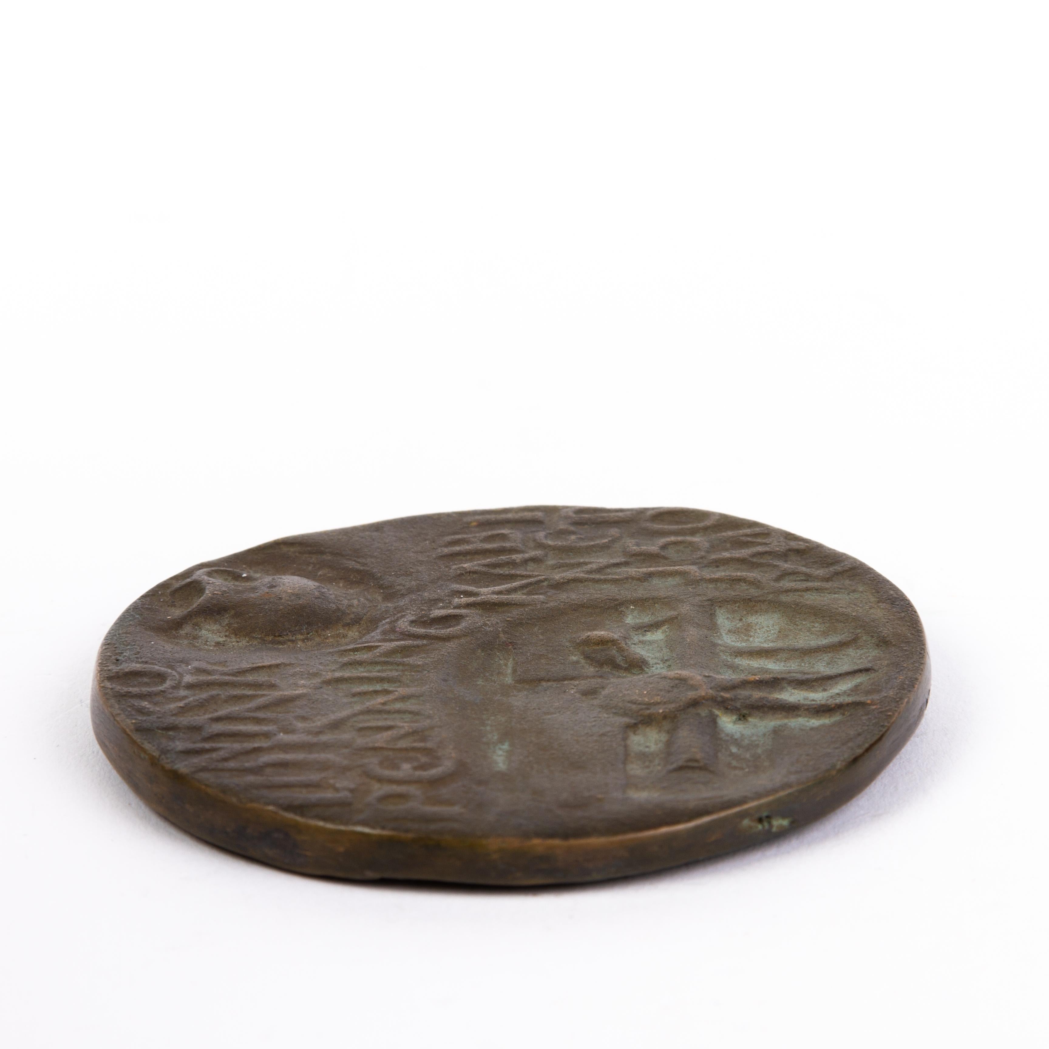 Artist's Award Bronze Relief Medallion Plaque For Sale at 1stDibs