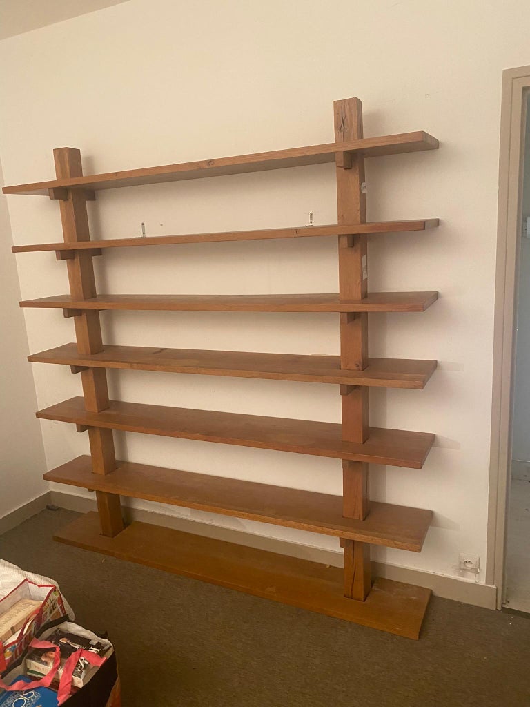 Artist s work Large oak shelf bookcase circa 1960 selected wood key assembly
