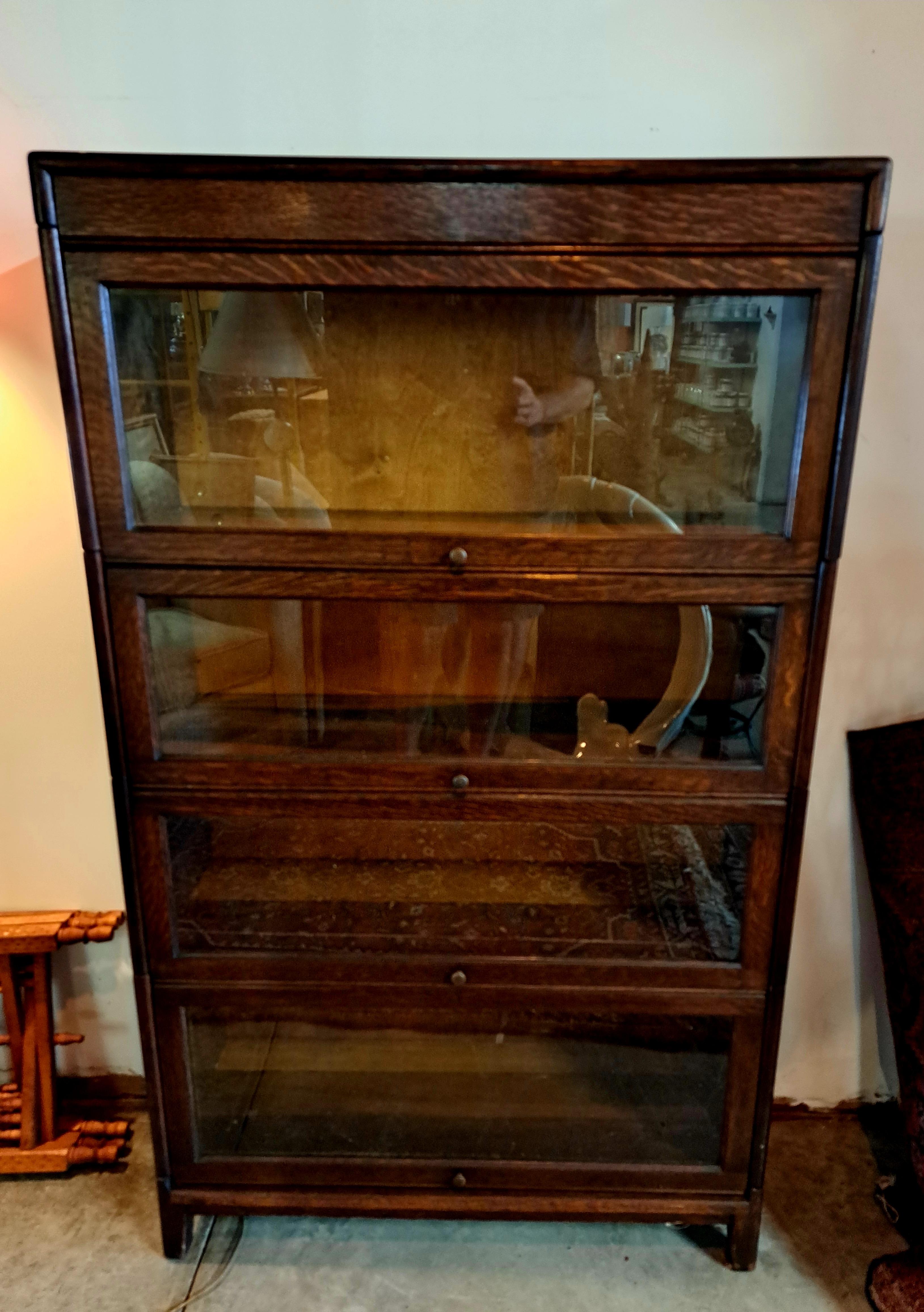 Arts and Craft 4 Stack Barrister Bookcase at 1stDibs