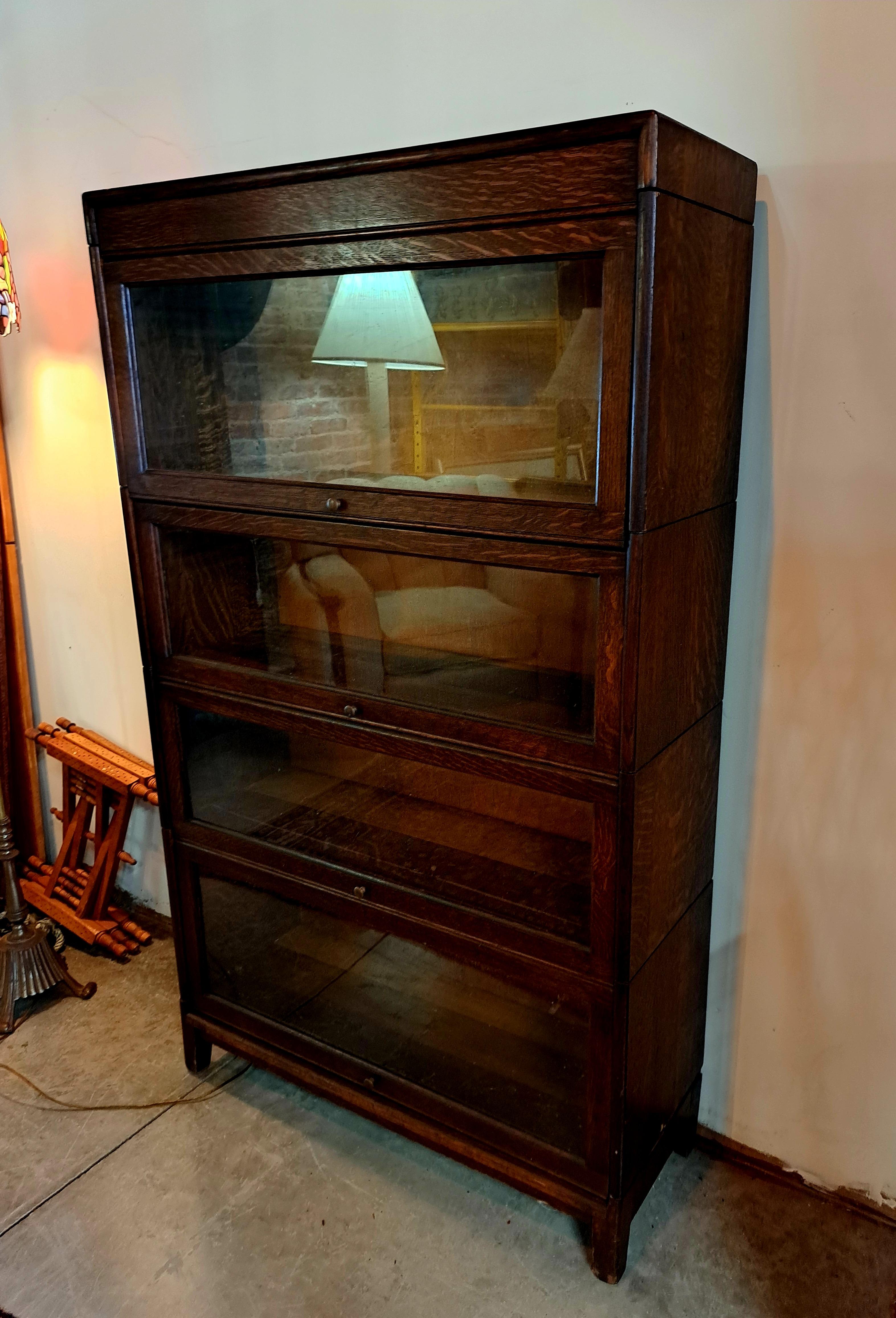 Arts and Craft 4 Stack Barrister Bookcase at 1stDibs