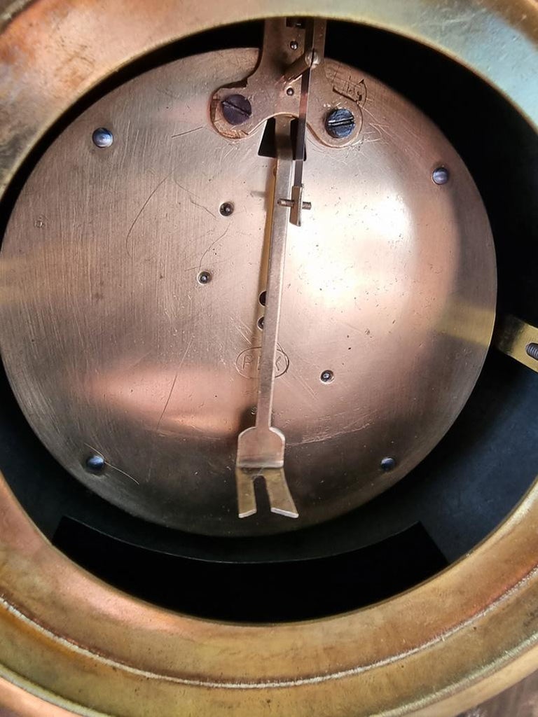 Arts and Crafts Copper and Brass Mantel Clock by Beldray of Bilston For ...