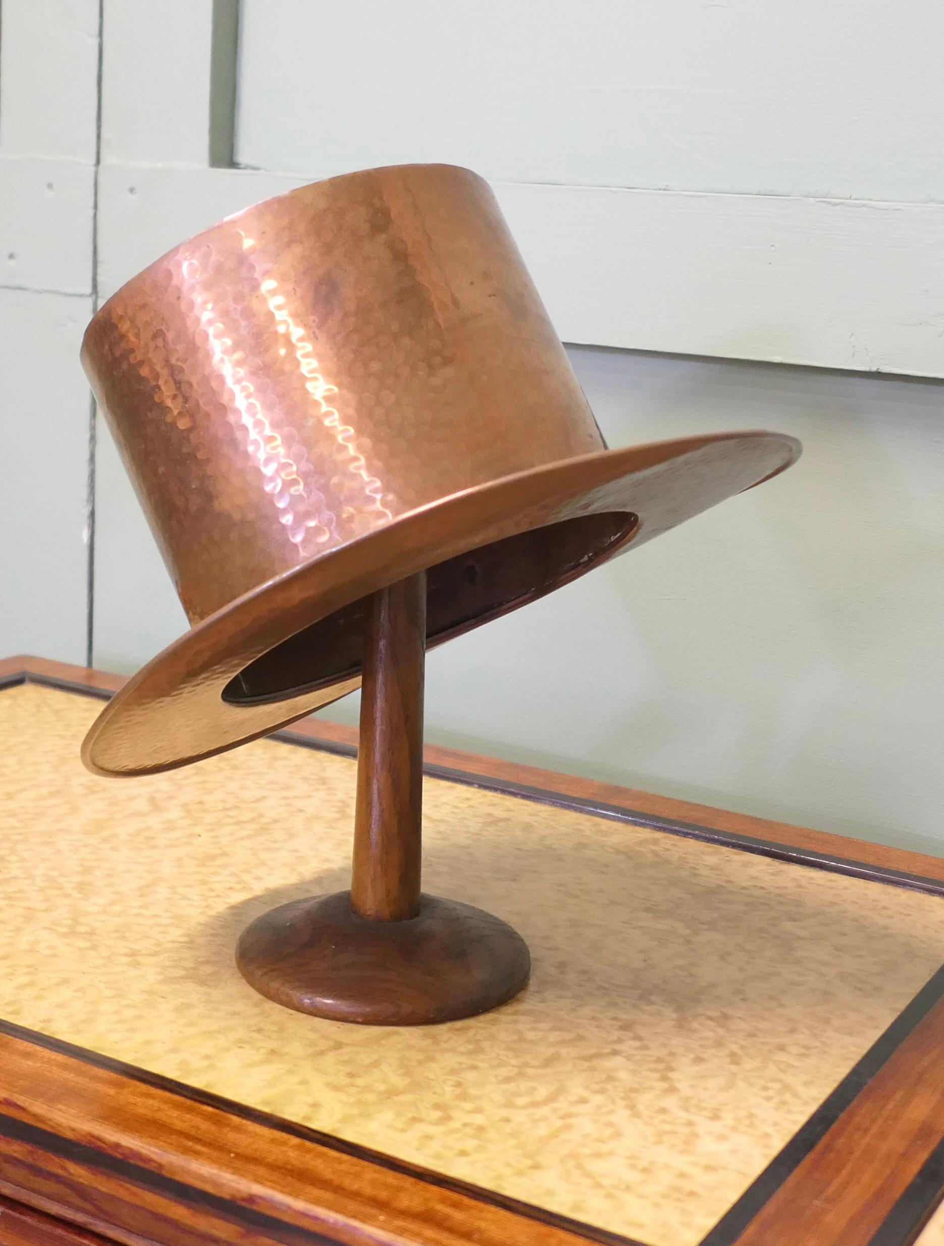 Arts and Crafts Copper Milliners Trade Sign. Copper Top Hat For Sale at ...