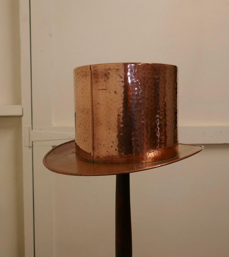 Arts and Crafts Copper Milliners Trade Sign, Copper Top Hat For Sale at ...