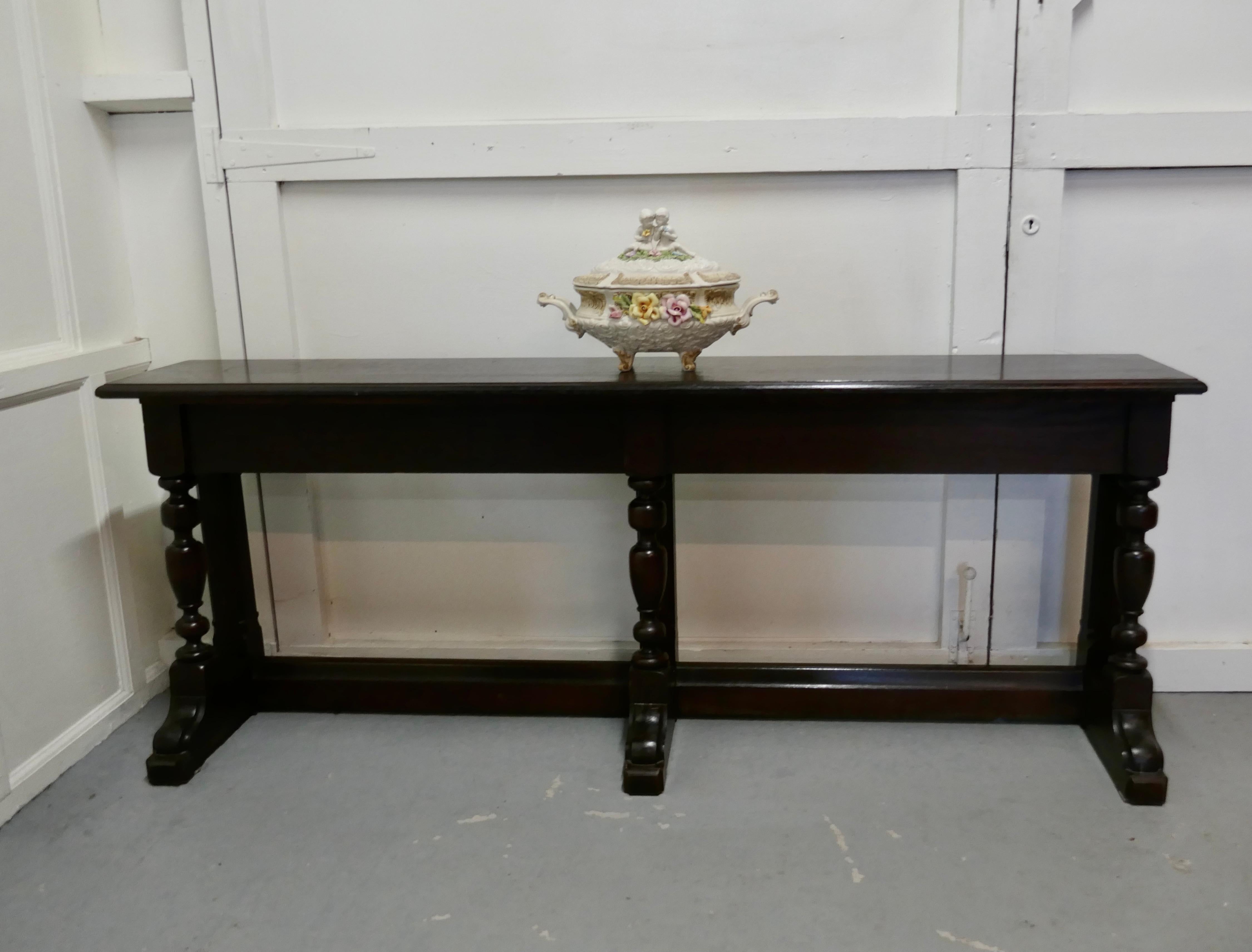 Arts and Crafts Country Oak Hall Table at 1stDibs