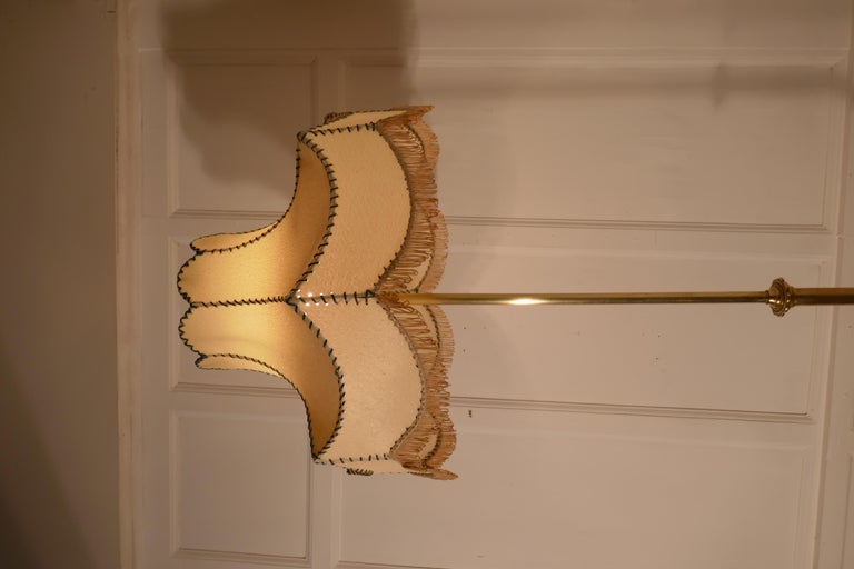 Arts and Crafts Extending Brass Floor Lamp, Standard Lamp at 1stDibs