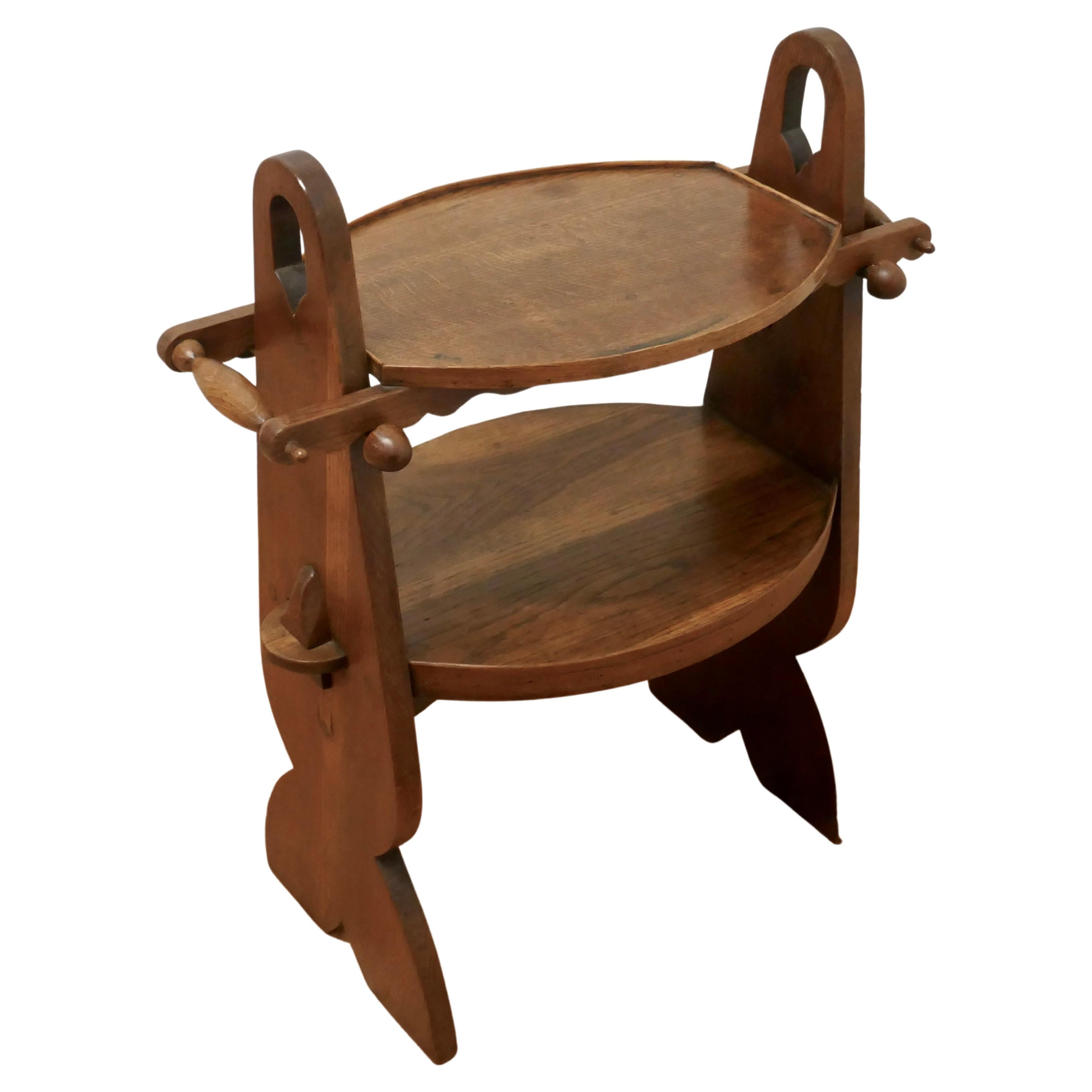 Rare Arts and Craft Compactable Serving Trolley with Removable Trays ...