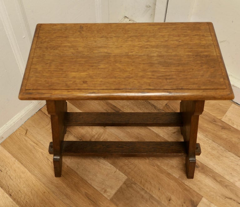 Arts and Crafts Golden Oak Joint Stool For Sale at 1stDibs