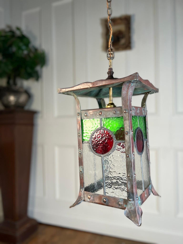 Arts and Crafts Hall Lantern For Sale at 1stDibs