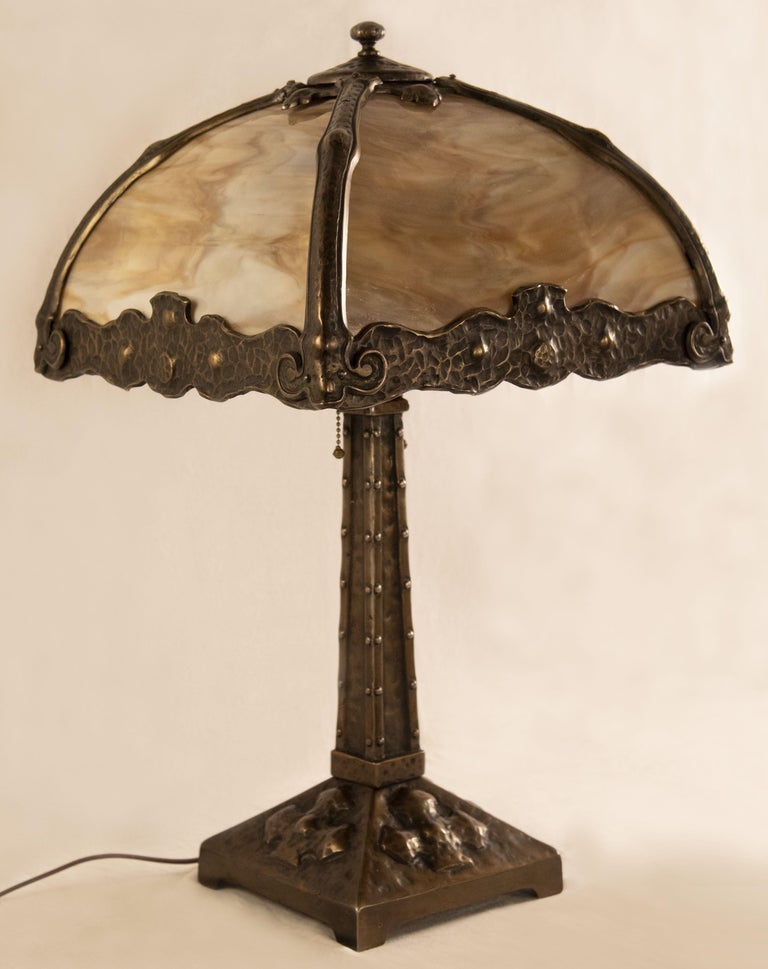 Arts and Crafts Hammered Copper Lamp For Sale at 1stDibs