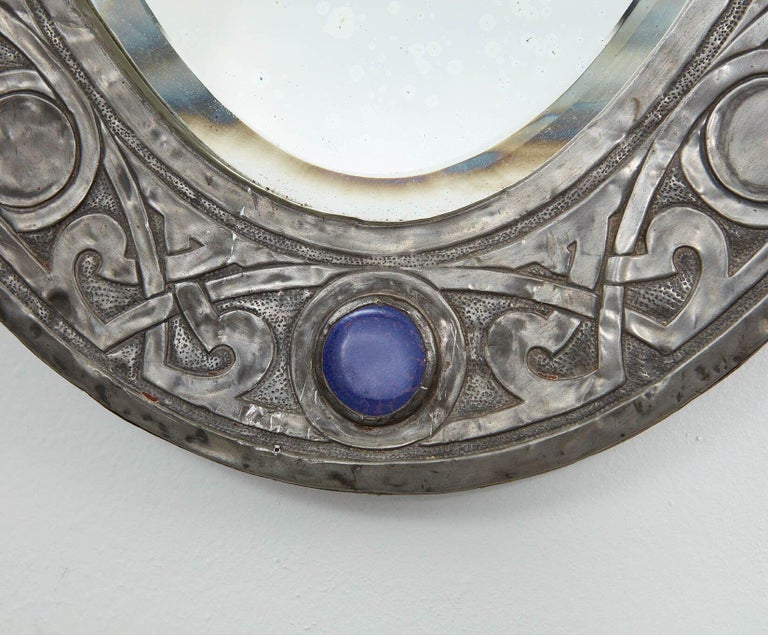Arts and Crafts Pewter Mirror For Sale at 1stDibs