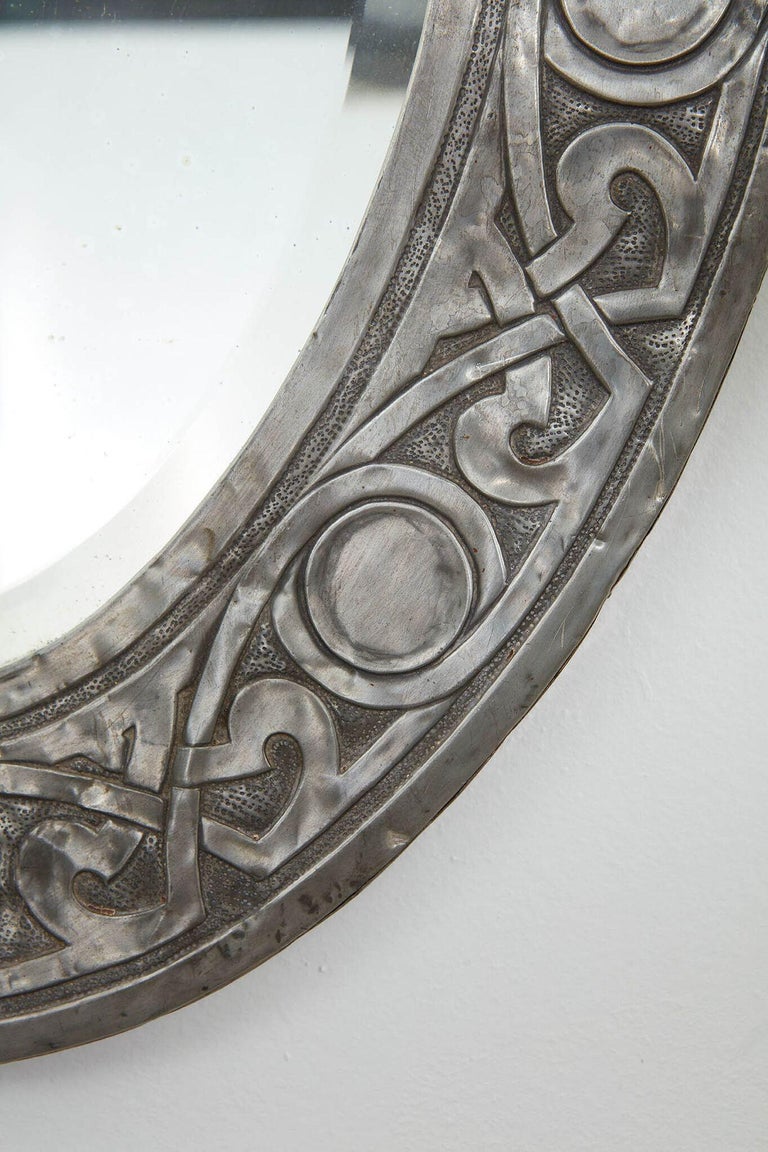Arts and Crafts Pewter Mirror For Sale at 1stDibs