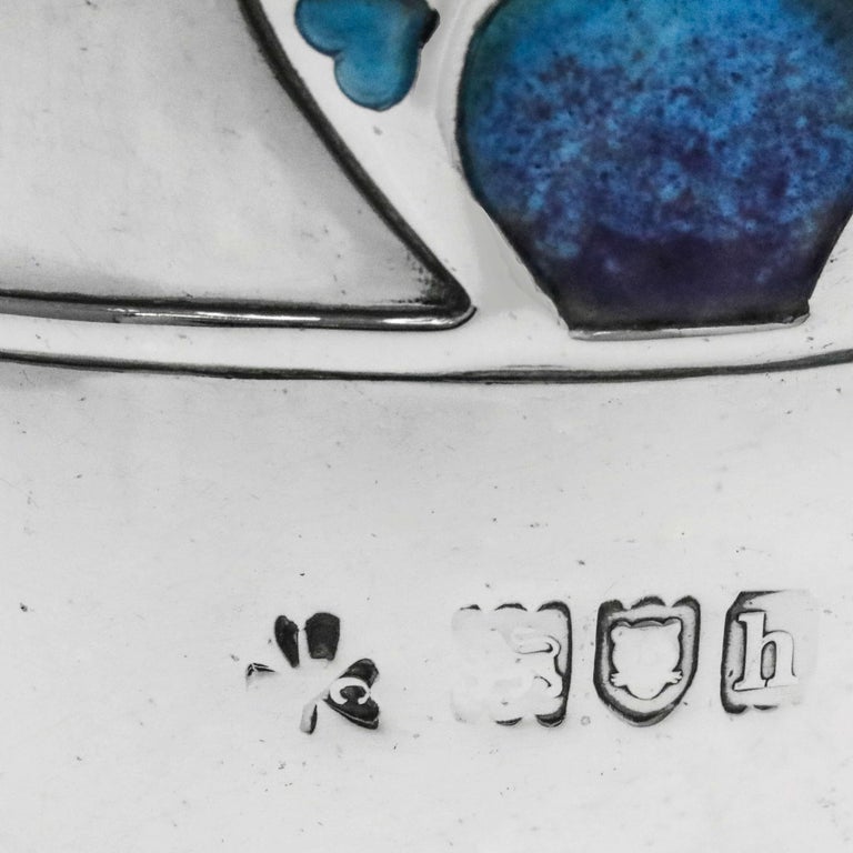 Arts and Crafts and Art Nouveau Enamelled Antique Sterling Silver Mug ...