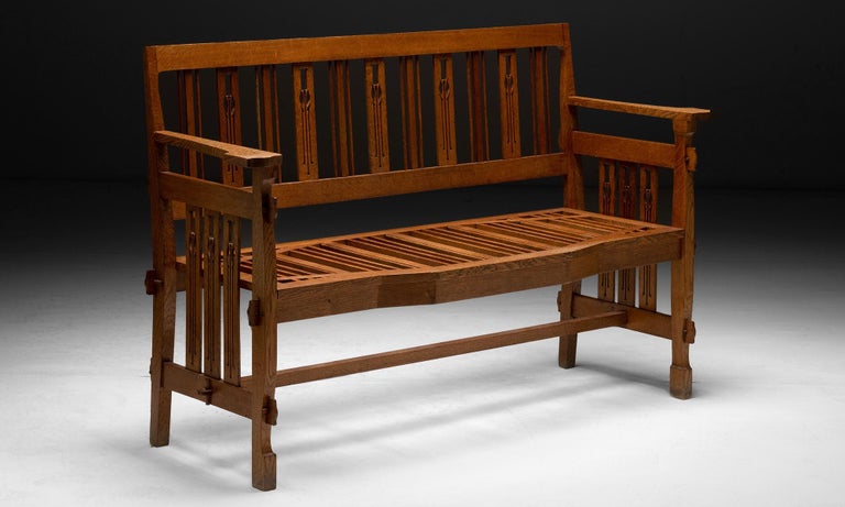 Arts and Crafts Bench, England circa 1900 For Sale at 1stDibs