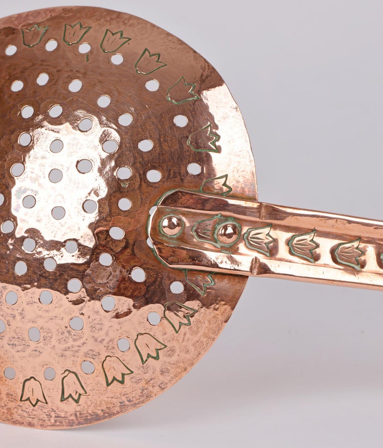 Arts and Crafts Copper Handled Chestnut Roaster c.1890 For Sale at 1stDibs