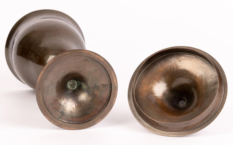 Arts and Crafts Edwardian Hand-Crafted Patinated Copper Lidded ...