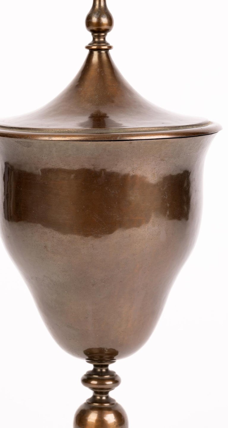 Arts and Crafts Edwardian Hand-Crafted Patinated Copper Lidded ...
