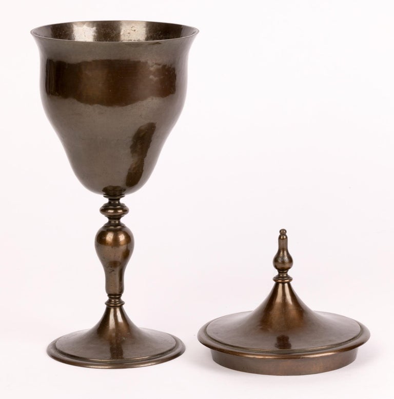 Arts and Crafts Edwardian Hand-Crafted Patinated Copper Lidded ...