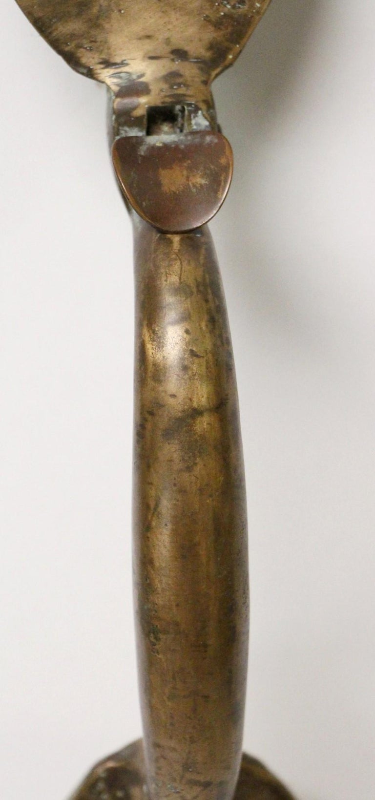 Arts and Crafts Extra Large Brass Door Pull Handle with Thumb Latch and ...