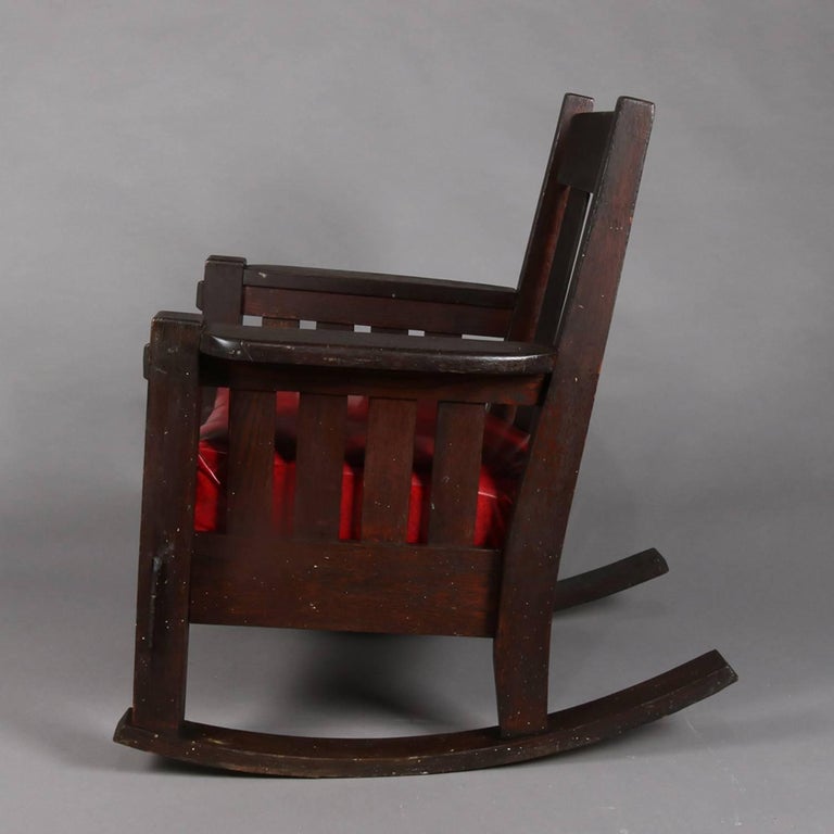 Arts and Crafts Gustav Stickley School Mission Oak Rocking Chair by ...