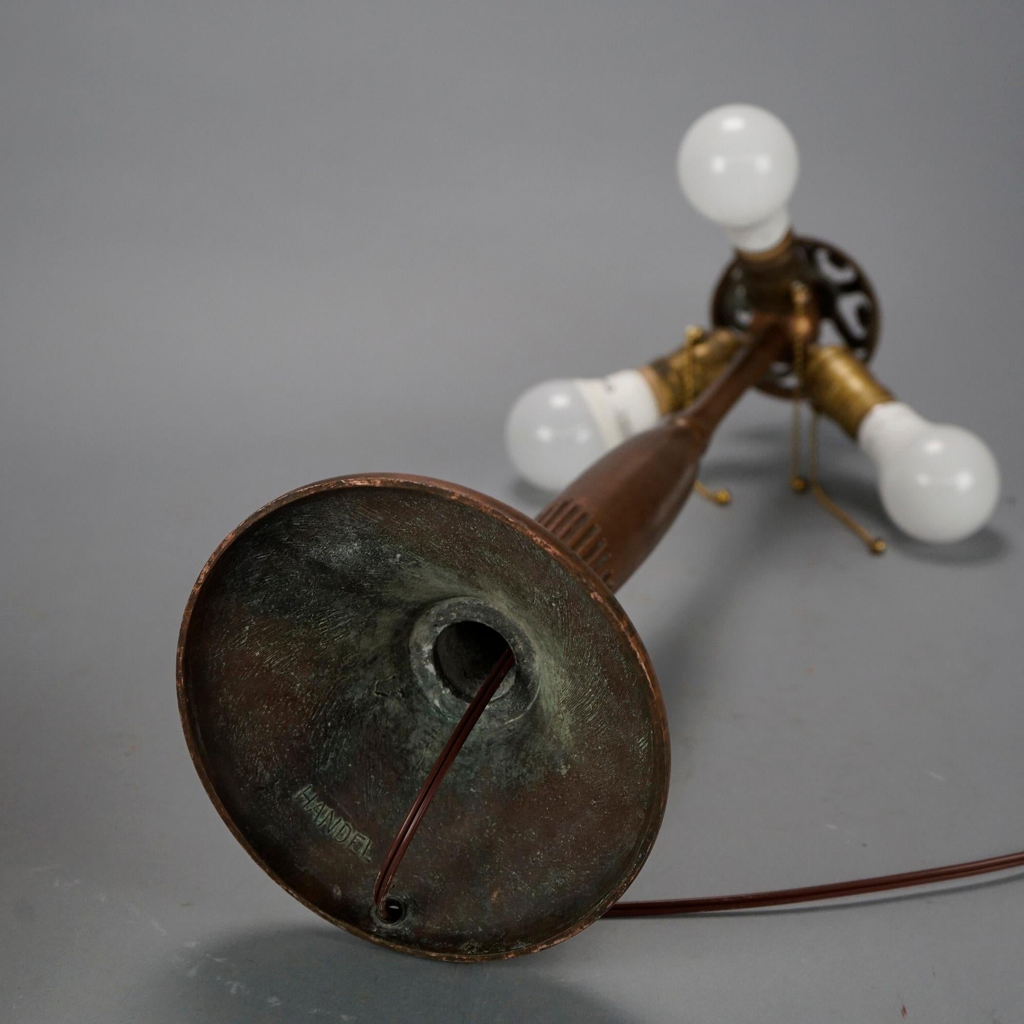 Arts and Crafts Handel Obverse Reverse Painted Table Lamp, Signed ...