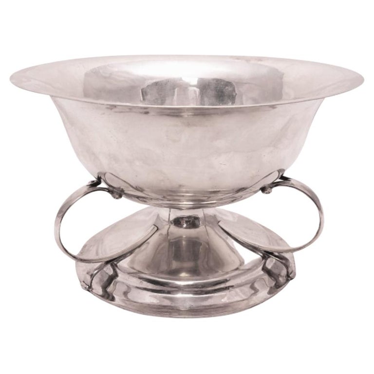 Arts and Crafts J. Woolley Sterling Silver Three Handled Centerpiece ...