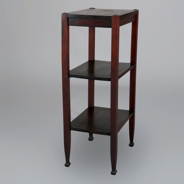 Arts and Crafts Mahogany Lakeside Crafters Pottery Display Stand ...
