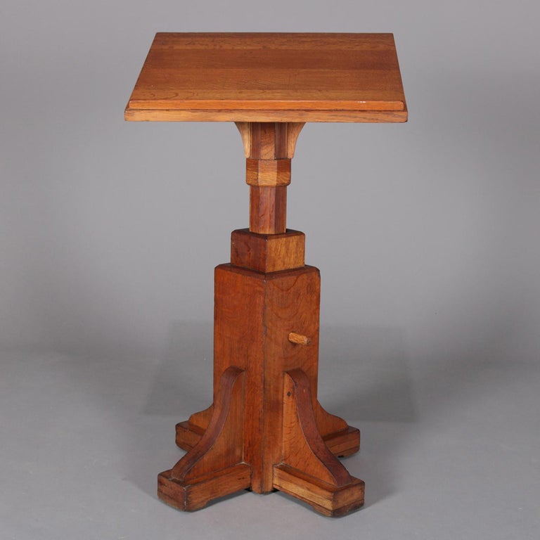Arts and Crafts Mission Oak Academic Presentation Adjustable Lectern ...