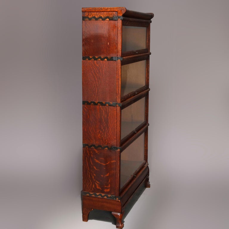 Arts and Crafts Oak Barrister 4-Stack Bookcase by Macey, circa 1910 at ...